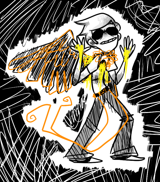 MSPA Booru - dave strider davesprite hamsfreth limited palette solo ...