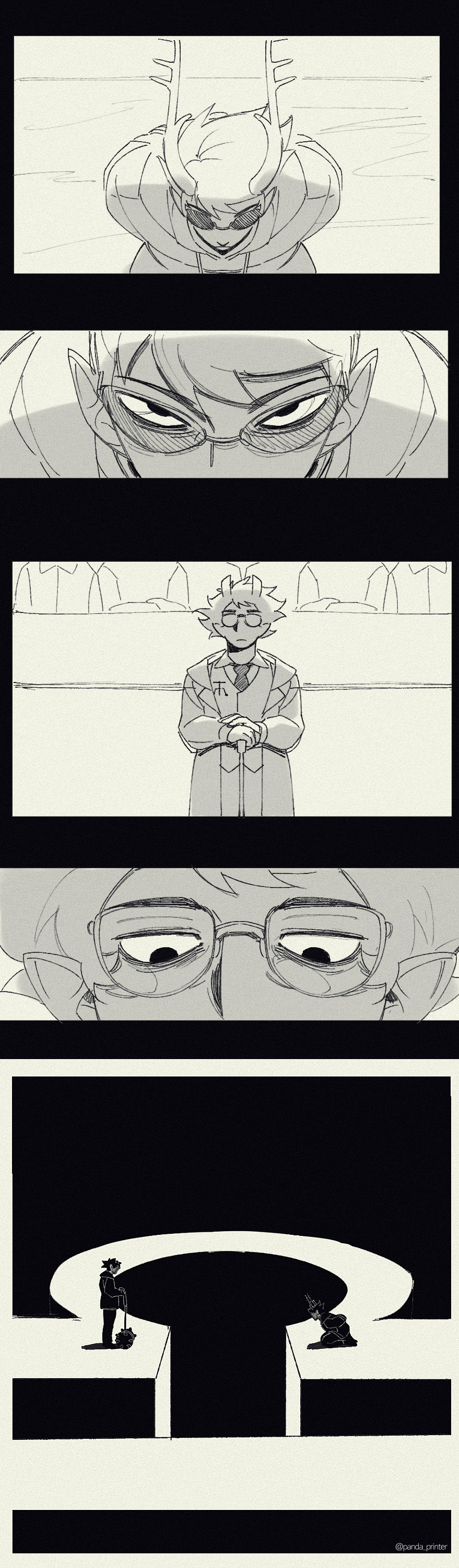 MSPA Booru - 2021 dammek kneeling monochrome o-dang panel redraw tyzias ...
