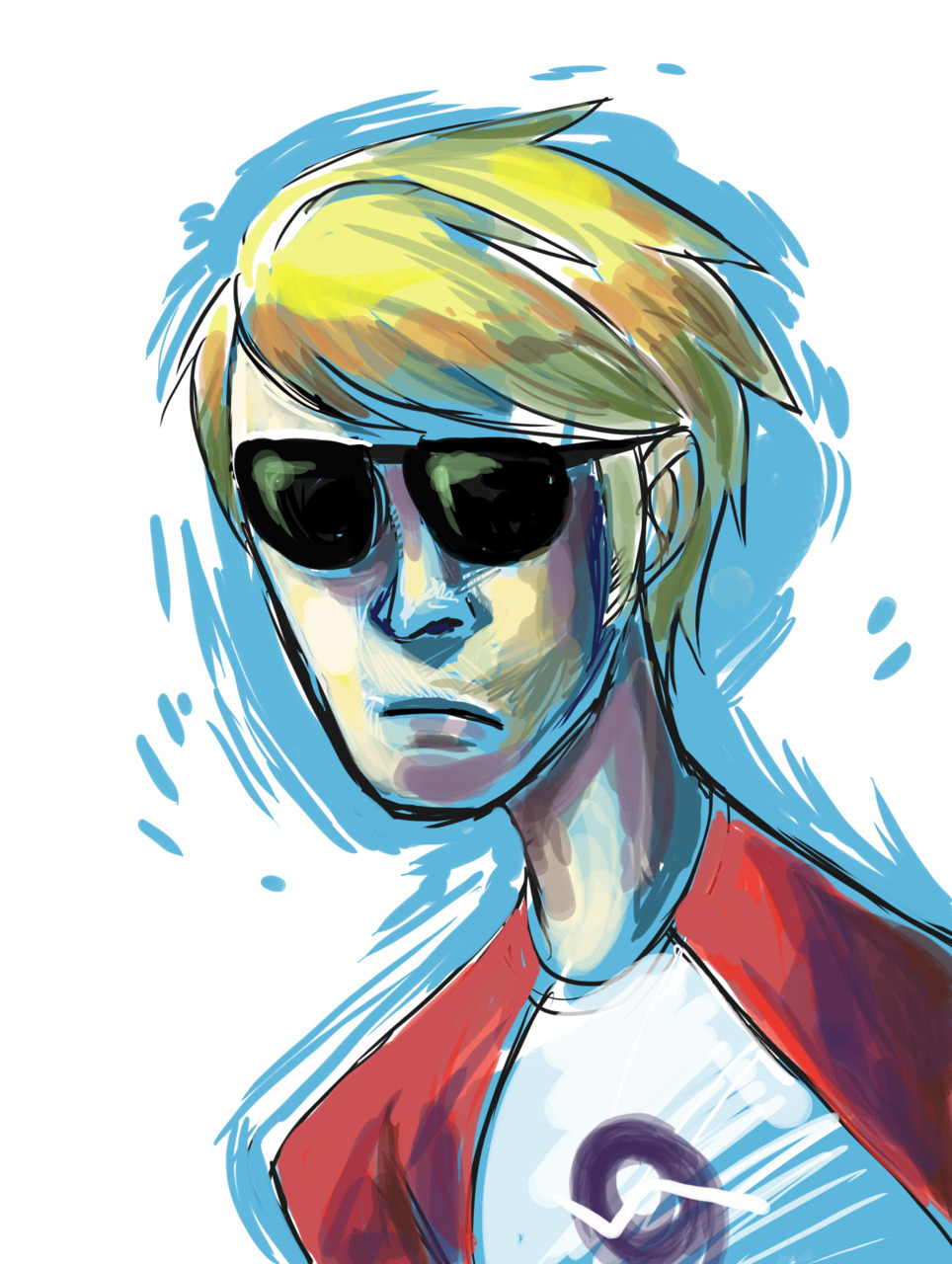 MSPA Booru - chiumonster dave strider headshot red baseball tee solo ...