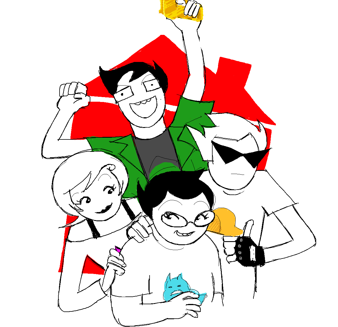 MSPA Booru - 2025 alpha kids dirk strider entropicbias fullres golden guns jaggy lines jake ...