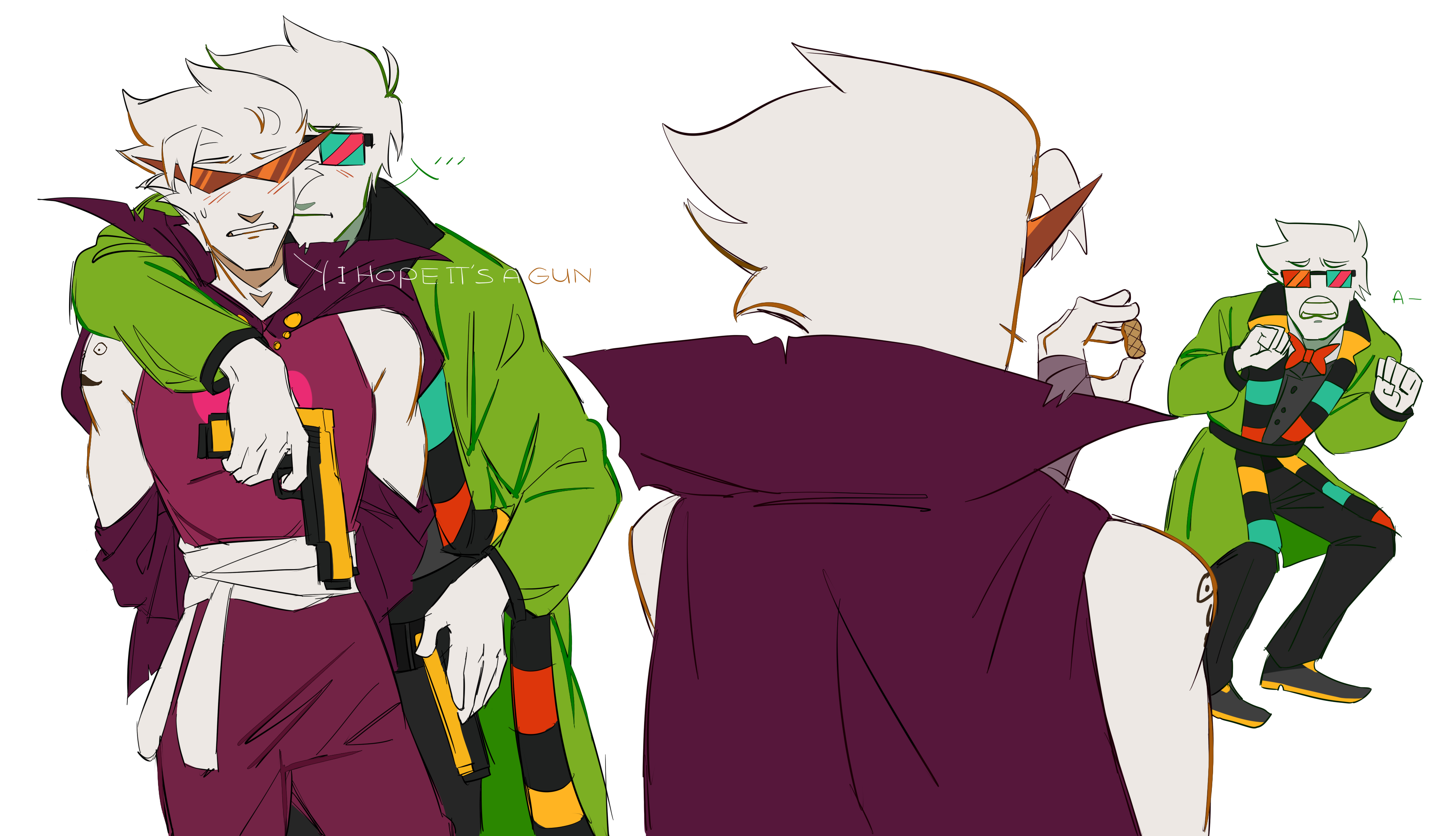 MSPA Booru - 2023 blush dirk strider fullres godtier golden guns gun ...