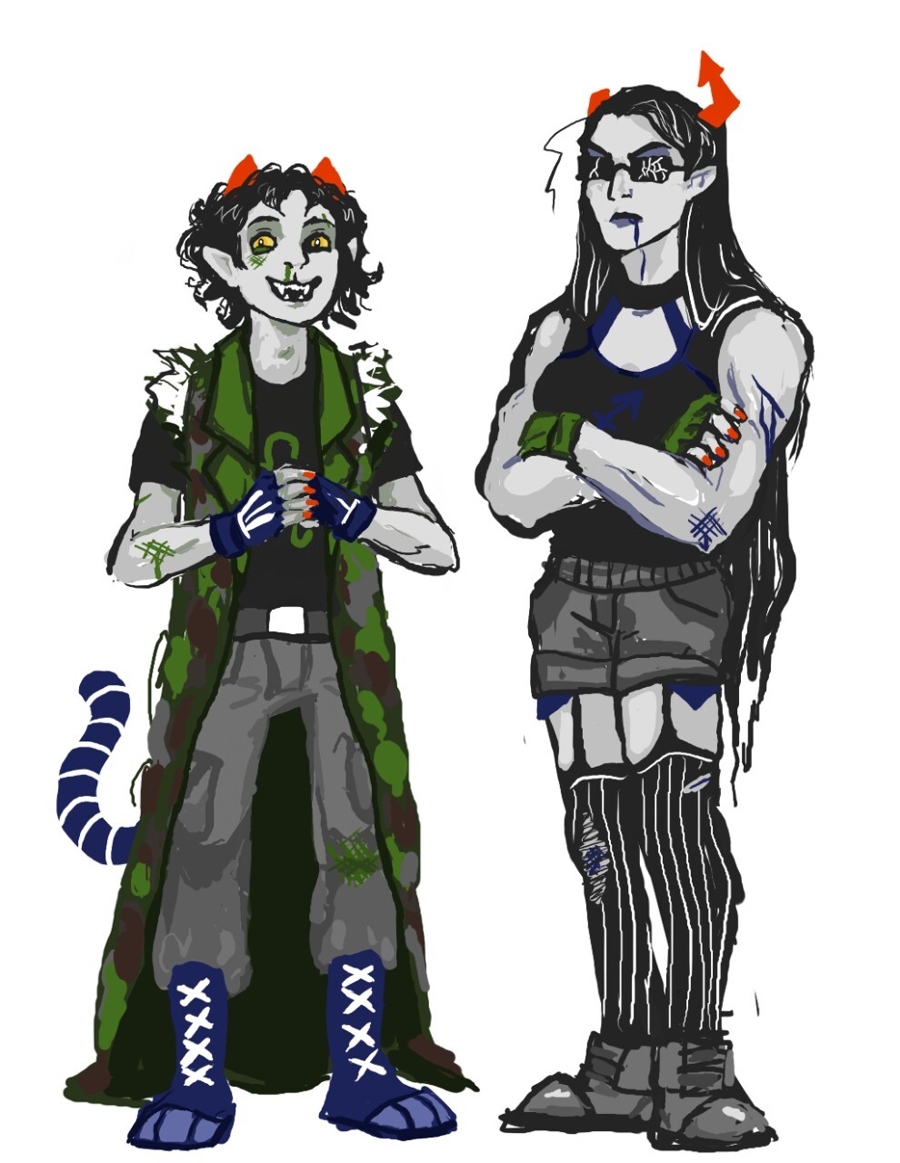 MSPA Booru - blood equius zahhak meowrails nepeta leijon no hat ...