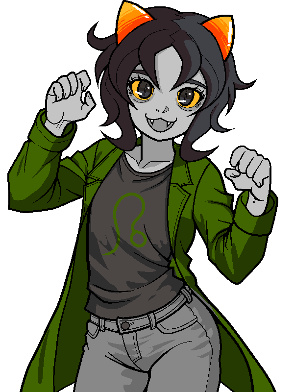 MSPA Booru - 2025 fullres jaggy lines nepeta leijon no hat petpeta solo ...