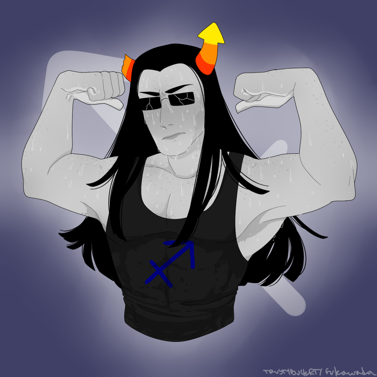 MSPA Booru - equius zahhak fukawada solo sweat | 150854