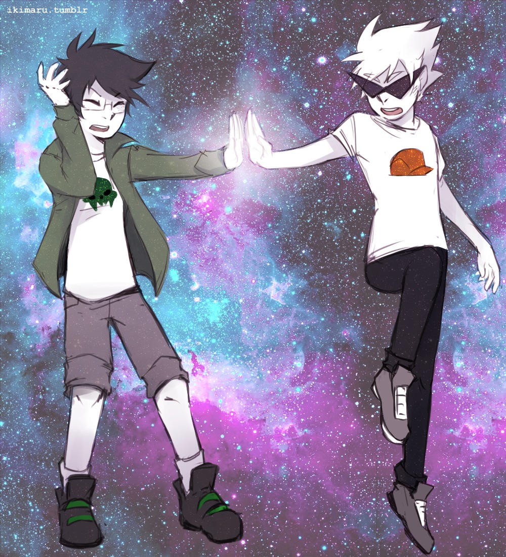 MSPA Booru - 2013 dirk strider high five ikimaru jake english pumpkin ...