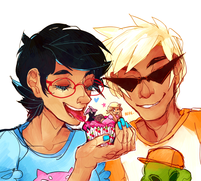 MSPA Booru - brigriv cottoncandy dirk strider food heart jane crocker licking multishipping ...