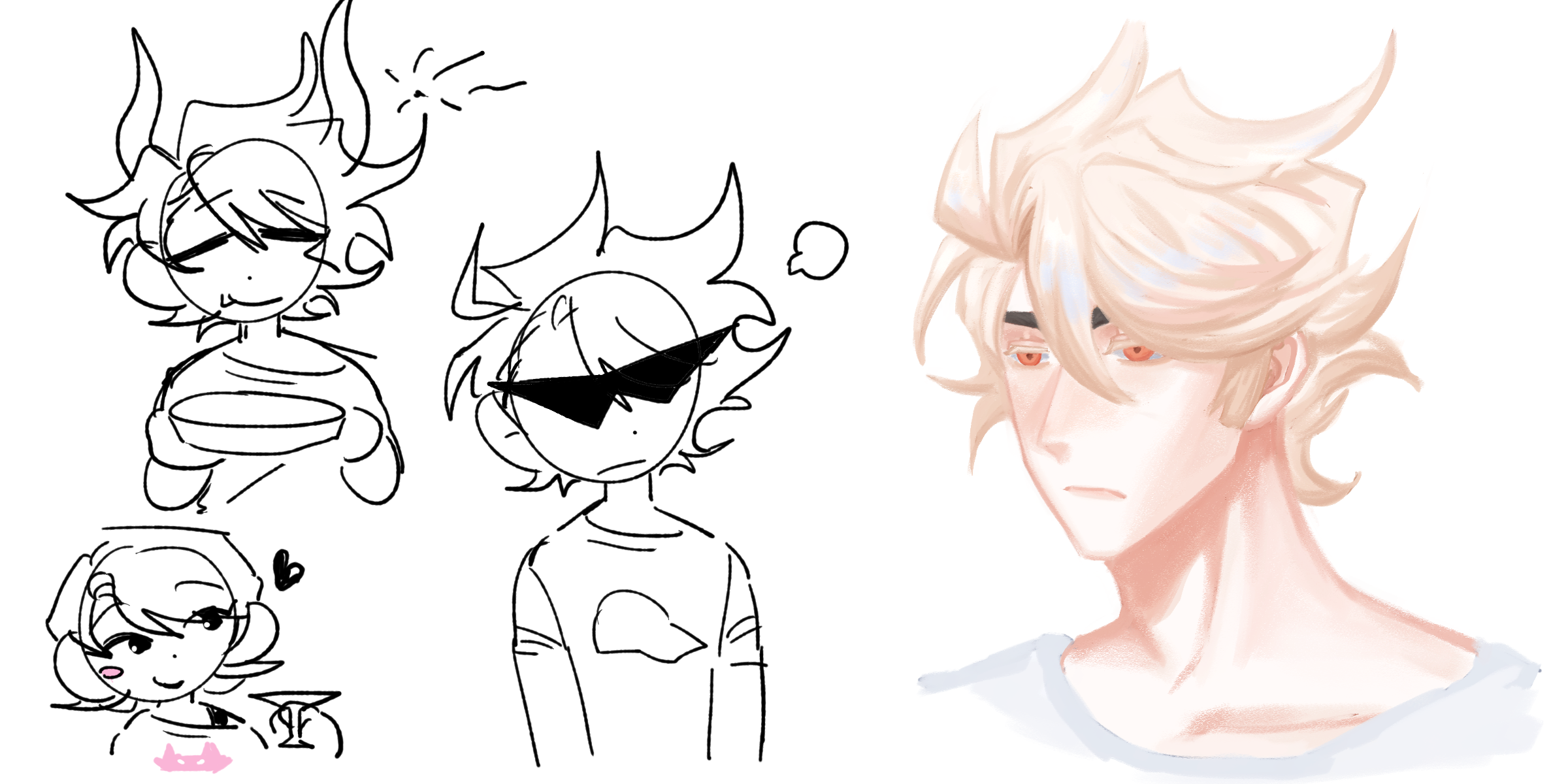 MSPA Booru - 2020 cocktail glass dirk strider gamzee makara grayscale ...
