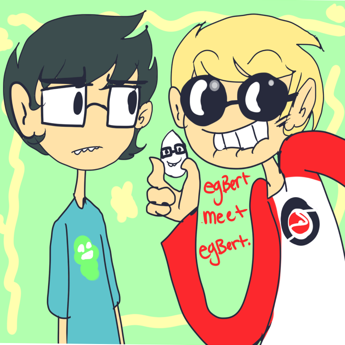MSPA Booru - 2012 dave strider fullres john egbert red baseball tee ...