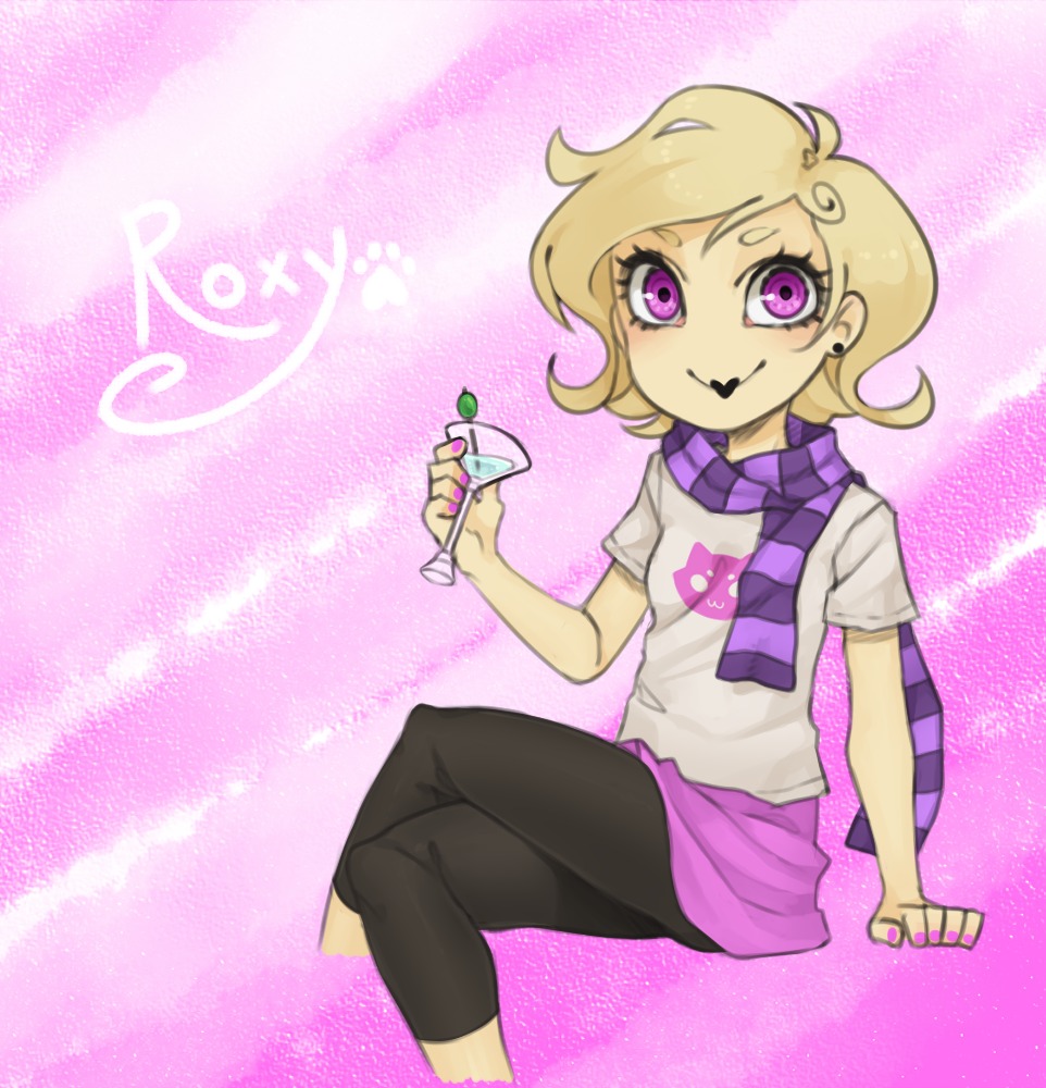 MSPA Booru - alcohol cocktail glass indigonite roxy's striped scarf ...