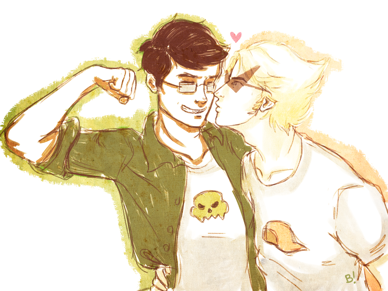 MSPA Booru - dirk strider heart jake english kiss pumpkin patch redrom ...