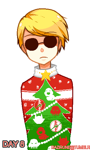 MSPA Booru - dave strider holidaystuck pixel razirune solo | 15933