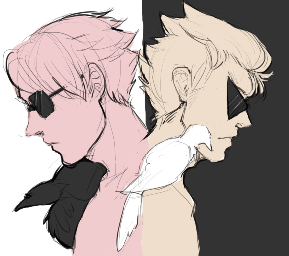 MSPA Booru - back to back crows dave strider dirk strider kelaruj ...