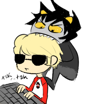 MSPA Booru - biting computer dave strider guzusuru karkat vantas red ...