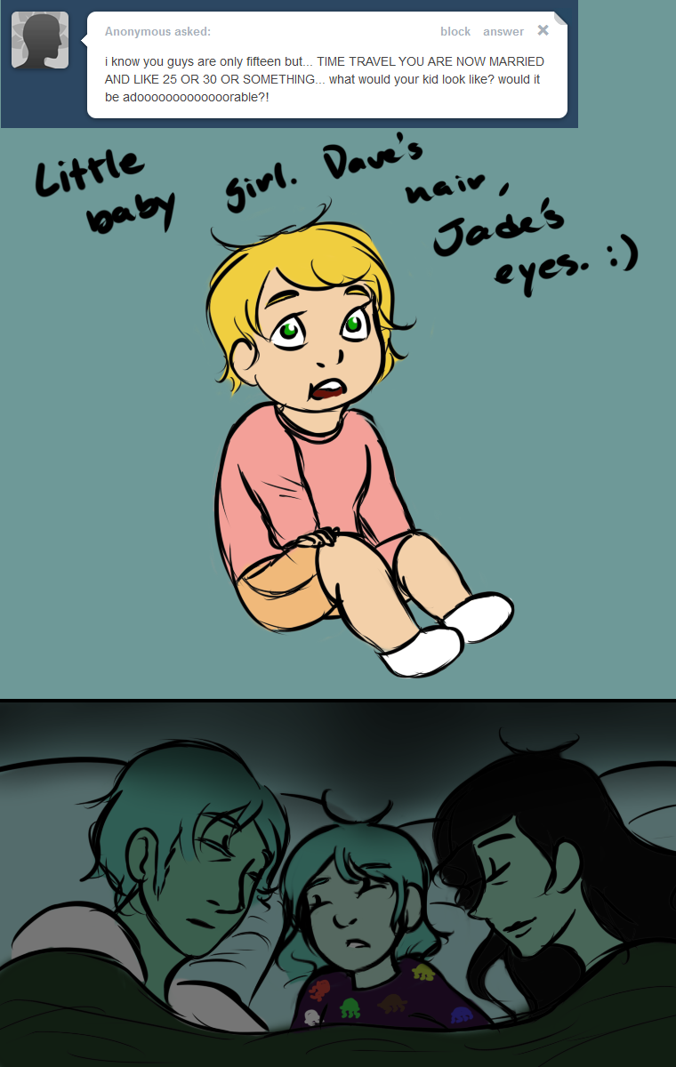 MSPA Booru - ask askolderjadeanddave dave strider fanoffspring jade ...