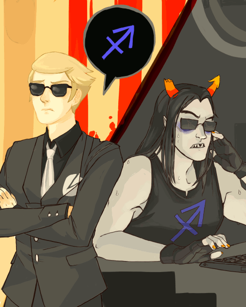 MSPA Booru - animated arms crossed broken source computer dave strider ...