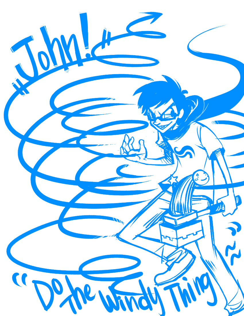 MSPA Booru - godtier heir john egbert lineart littlereddish monochrome ...