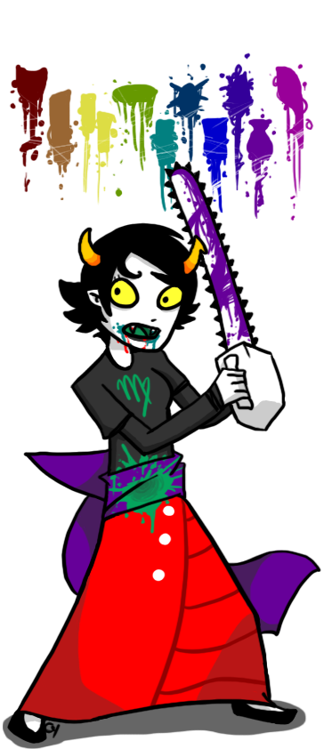 MSPA Booru - chainsaw gash sash kanaya maryam rainbow drinker solo | 26420