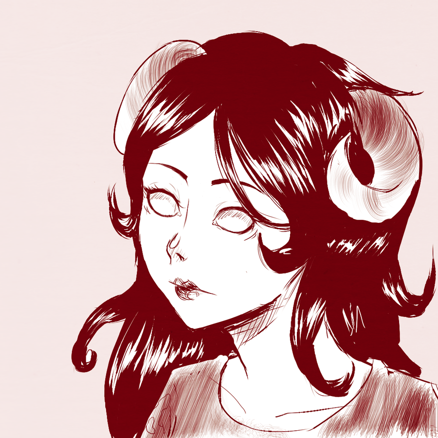 MSPA Booru - aradia megido blackdeva dead aradia headshot monochrome solo | 27776