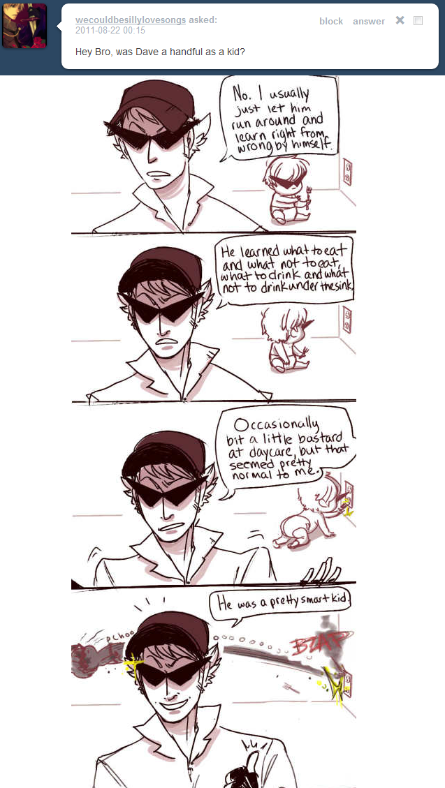 MSPA Booru - ask babies bro comic dave strider thumbs up vespy | 31480