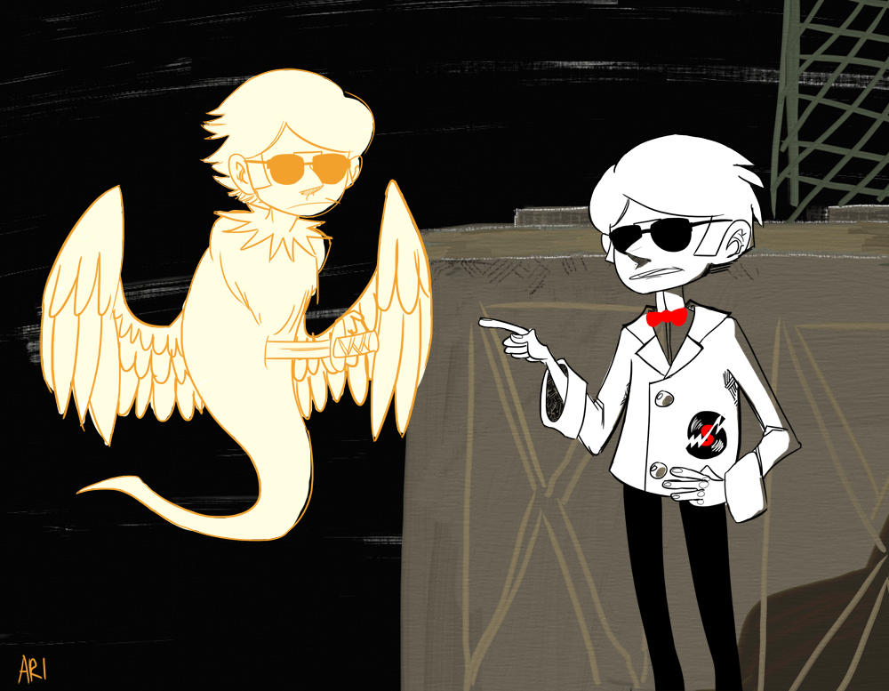 MSPA Booru - dave strider davesprite puppet tux sadgi sprite | 5002