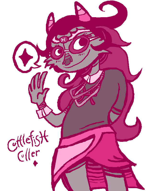 MSPA Booru - cuttlefishculler feferi peixes limited palette solo word balloon | 6859