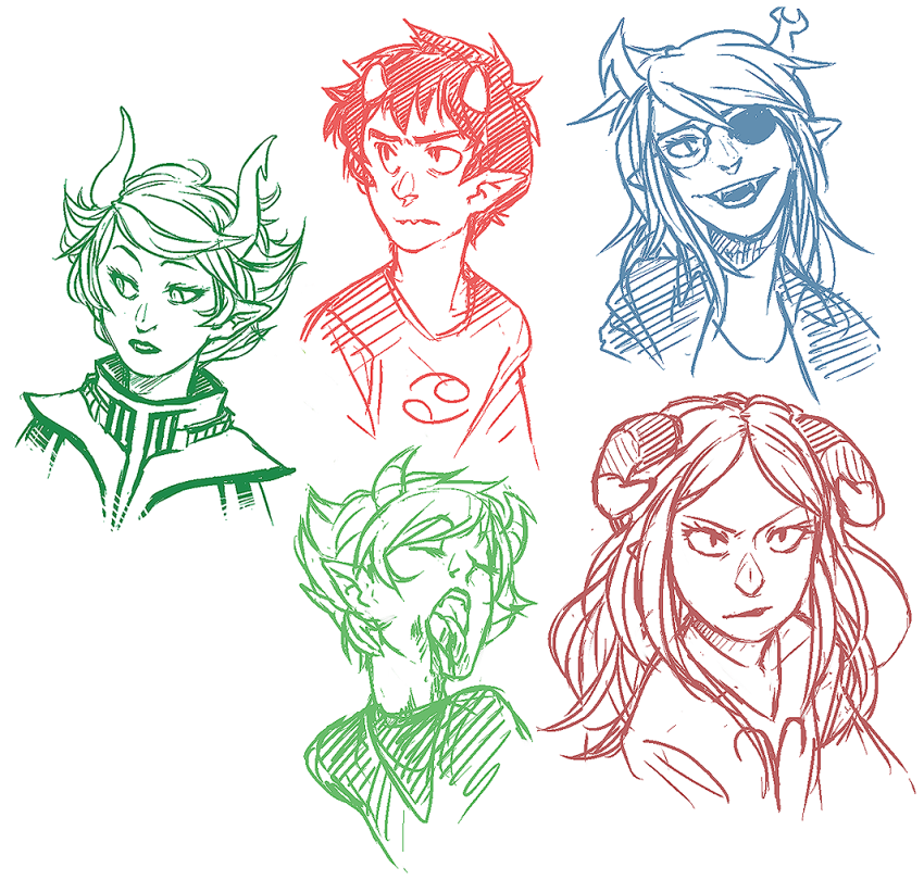MSPA Booru - ancestors aradia megido blood headshot kanaya maryam ...
