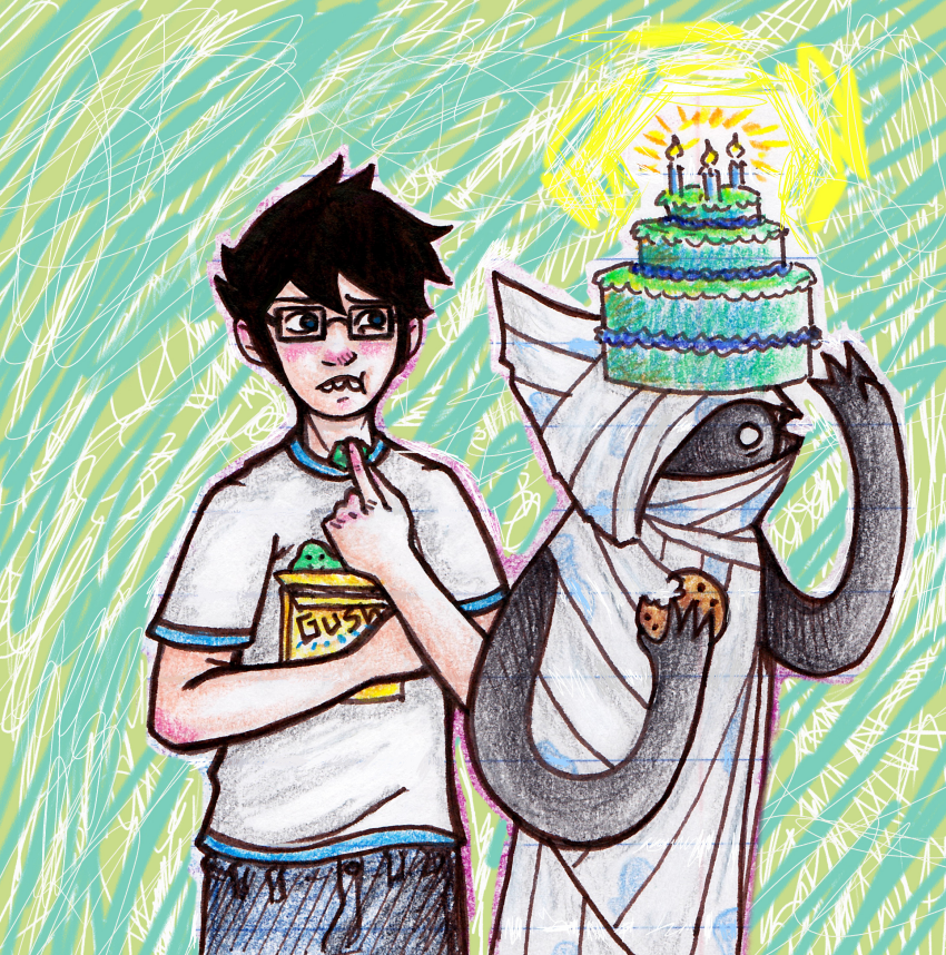 MSPA Booru - 2011 cake food gushers john egbert rag of souls starter ...