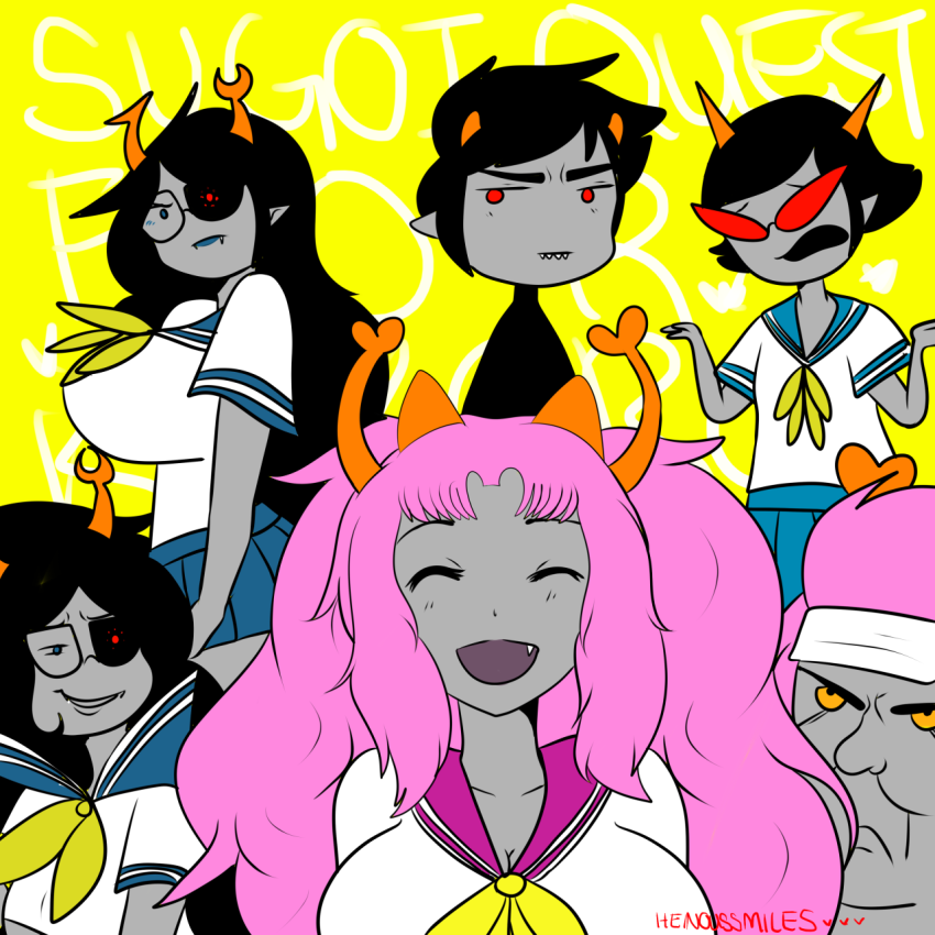 MSPA Booru - 2014 blush broken source eyepatch fantroll heinous-smiles ...