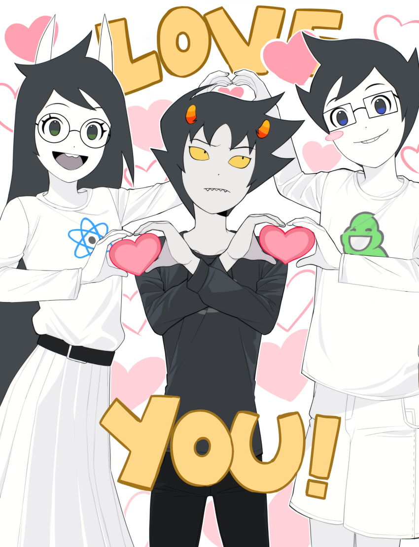 MSPA Booru - 2025 blush communism dogtier fullres heart jade harley john egbert karkat vantas ...