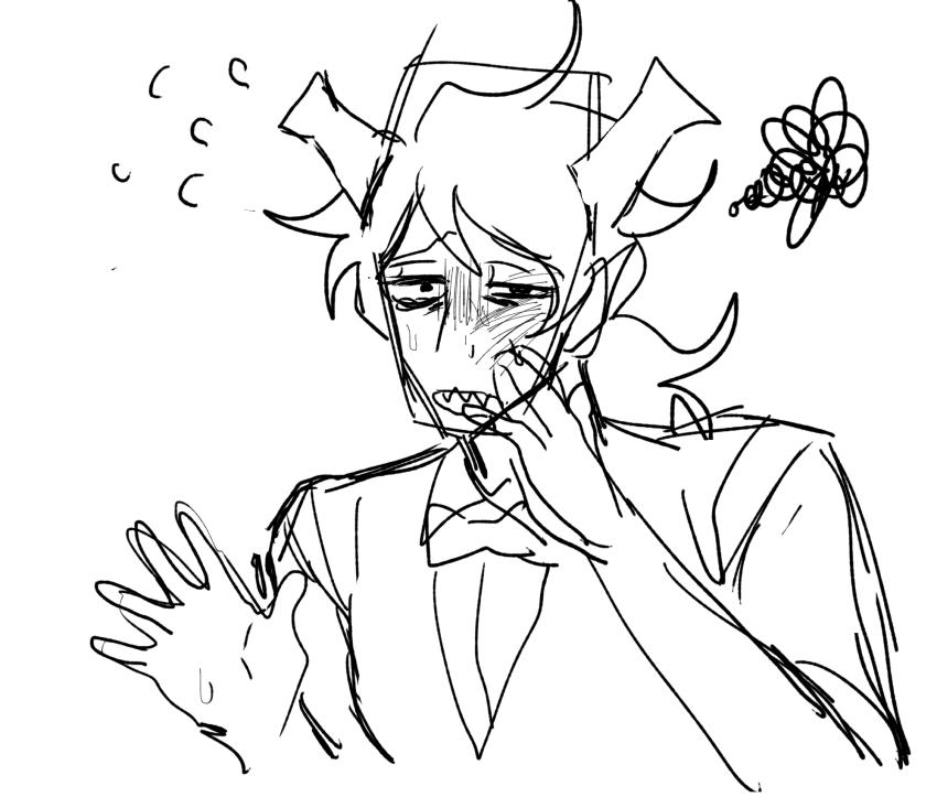MSPA Booru - 2020 crying grayscale hiveswap lineart nihlllsm sketch ...