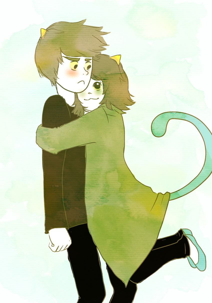 MSPA Booru - 2013 bacanno blush hug karkat vantas katnep nepeta leijon ...