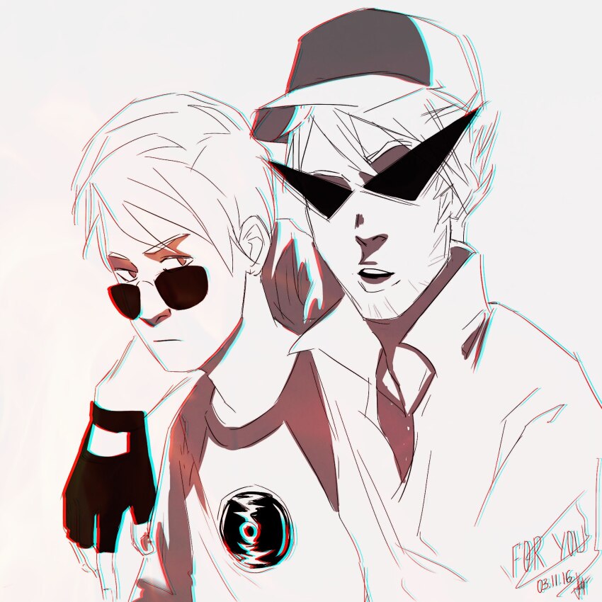 MSPA Booru - 2016 arm around shoulder bro dave strider facial hair ...