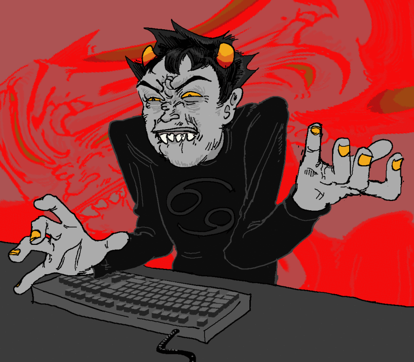 MSPA Booru - 2020 computer jaggy lines karkat vantas radicaldude42 solo ...