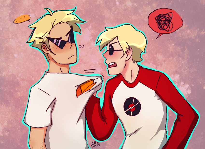 MSPA Booru - dave strider dirk strider fedoracat red baseball tee ...