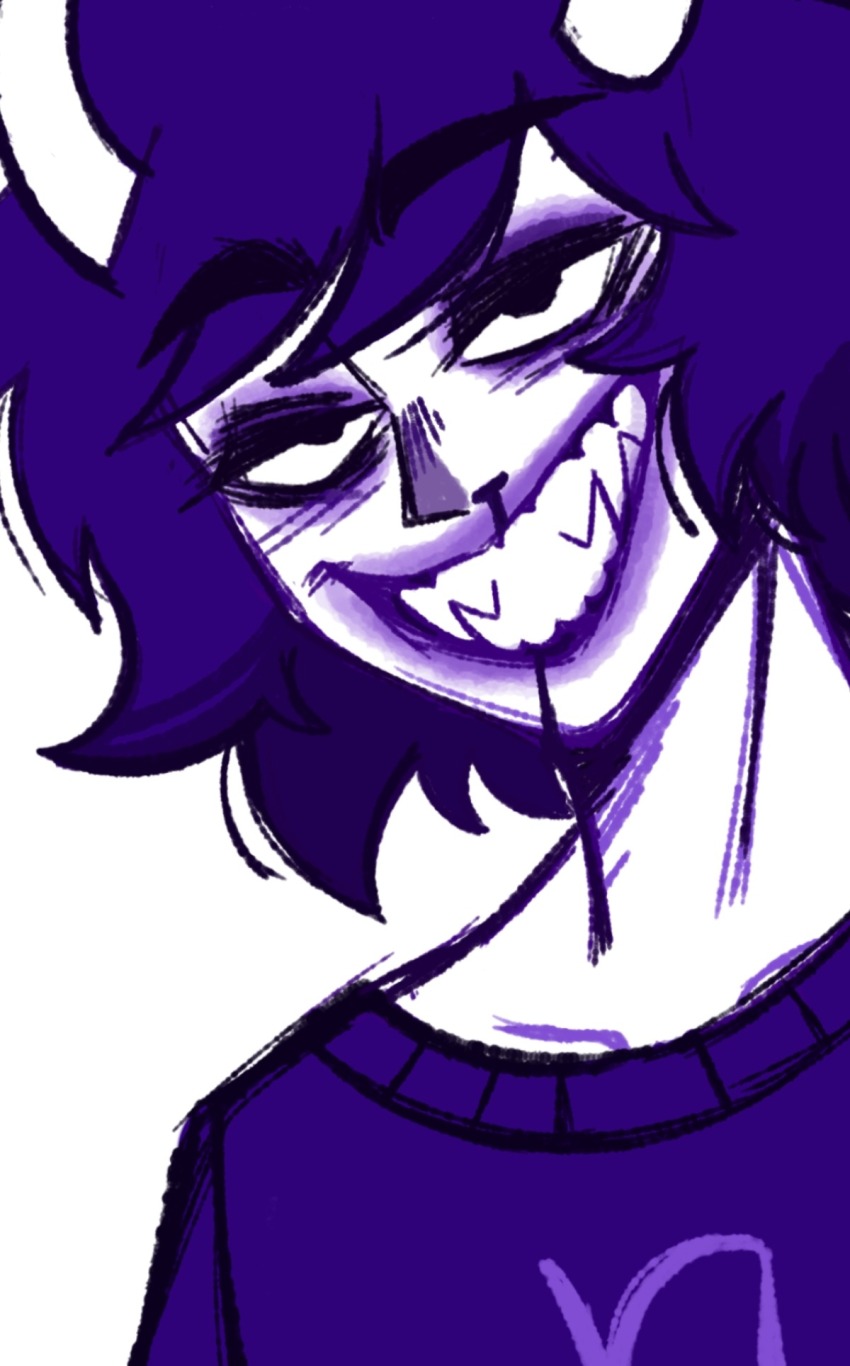 MSPA Booru - 2024 blood gamzee makara headshot monochrome nosebleed ...