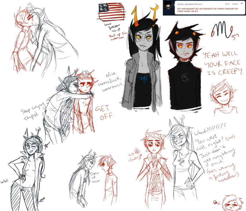 MSPA Booru - art dump crying hug karkat vantas redrom request shipping ...