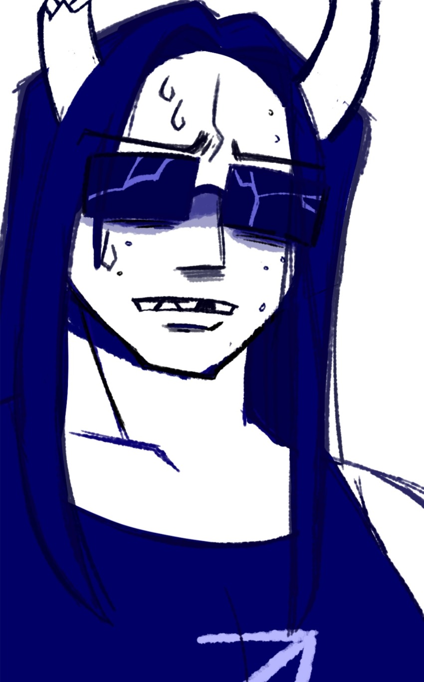 MSPA Booru - 2024 equius zahhak headshot monochrome solo starter outfit ...