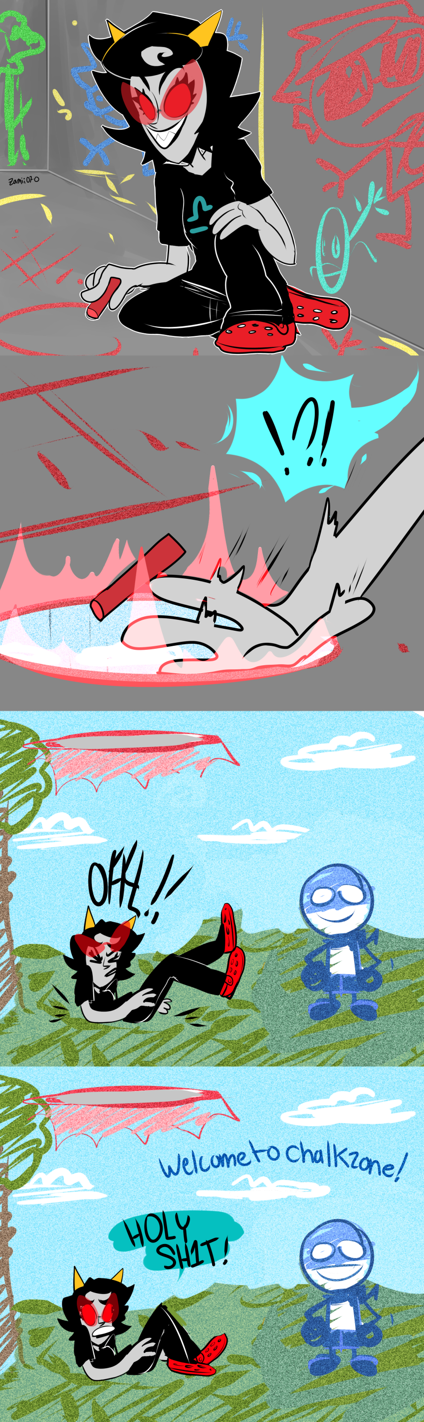 MSPA Booru - ! 2014 ? chalk chalkzone clouds comic crossover dave ...
