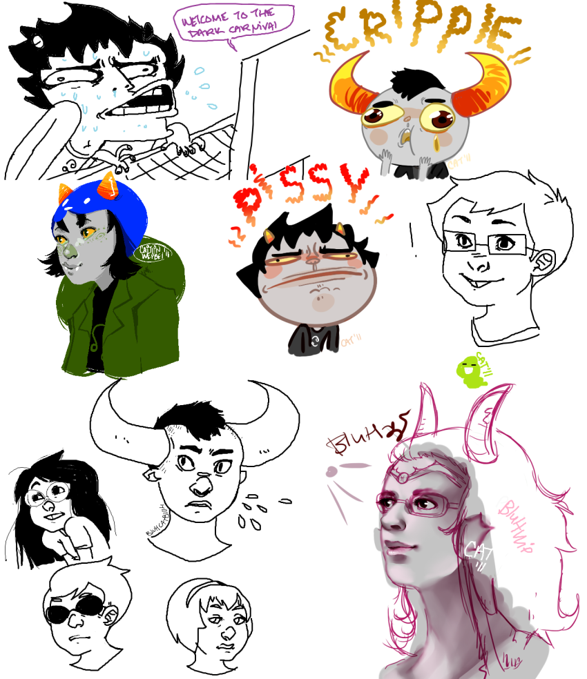 MSPA Booru - art dump beta kids dave strider feferi peixes jade harley ...