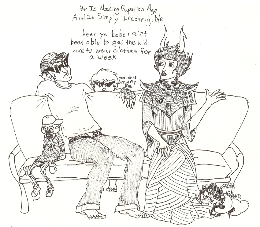 MSPA Booru - 2011 ancestors barefoot biting bro couch dave strider ...